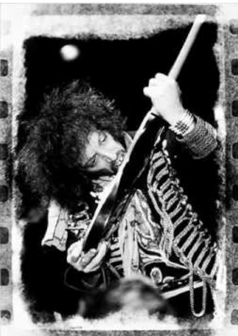 Jimi Hendrix impersonator eats his guitar