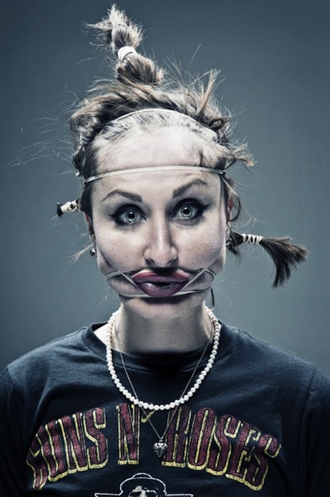‘Rubber Band Portraits’ are strange, disturbing, surprising, hilarious