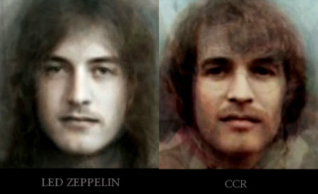 Legendary rock bands’ faces combined to create one person