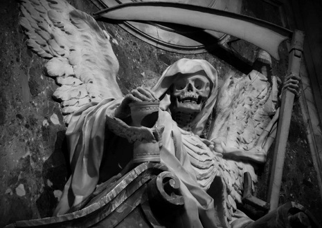 Get your luxurious goth on with the skeleton sculptures of Rome
