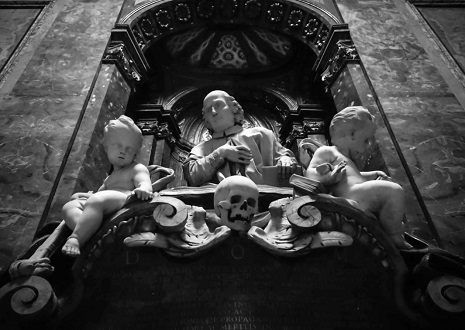 Get your luxurious goth on with the skeleton sculptures of Rome