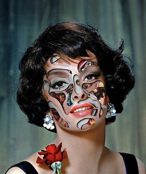 Disturbingly beautiful collages of Hollywood stars