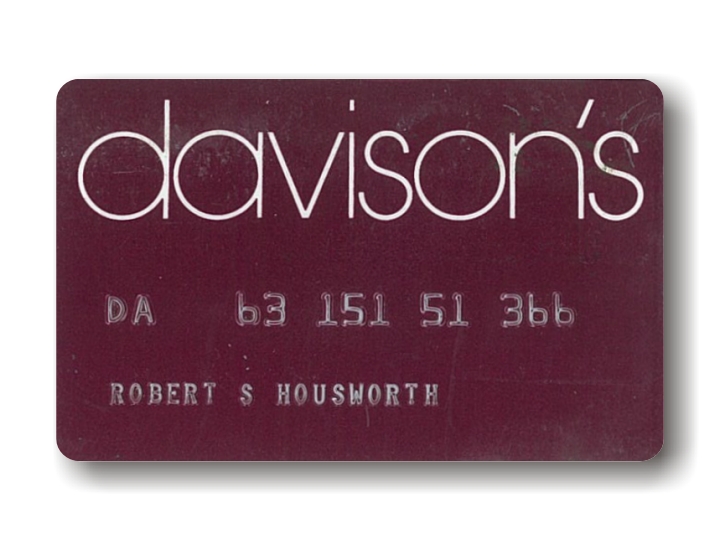 The lost art of local 1970s department store charge cards