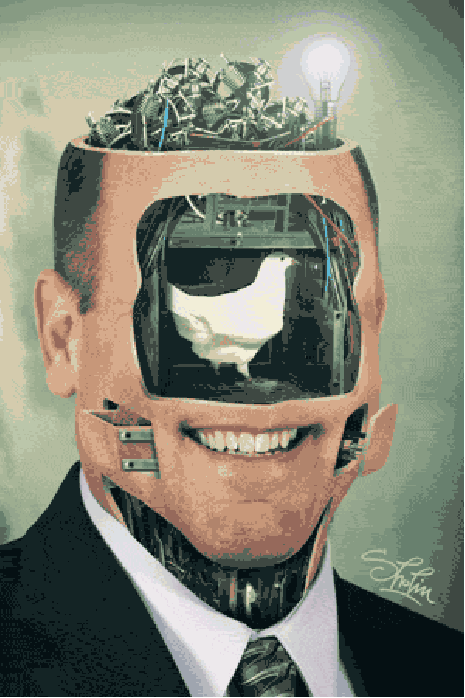 Surrealist animated gifs of people’s heads